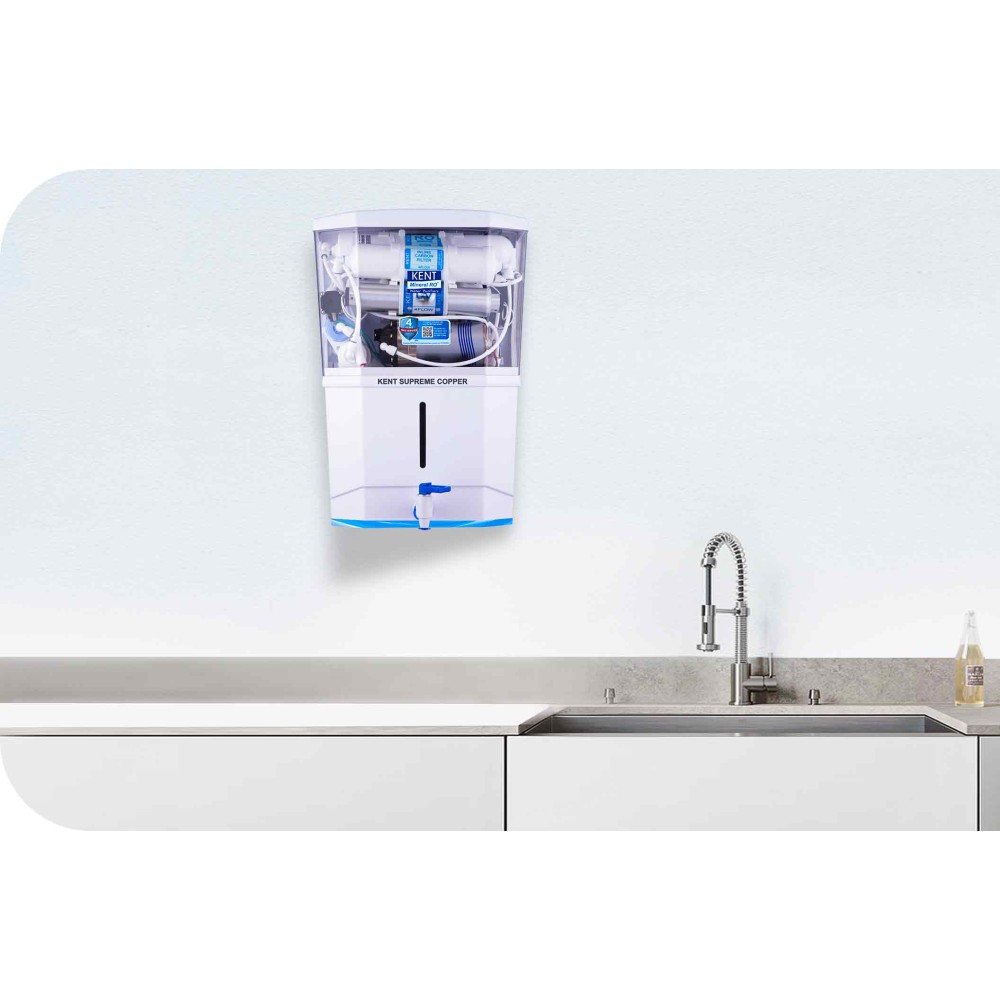 Kent Supreme Copper Water Purifier with RO + UV + UF + UV in tank with ...